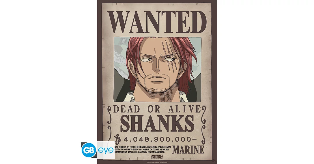 One Piece - Wanted Shanks Poszter (91,5x61cm)